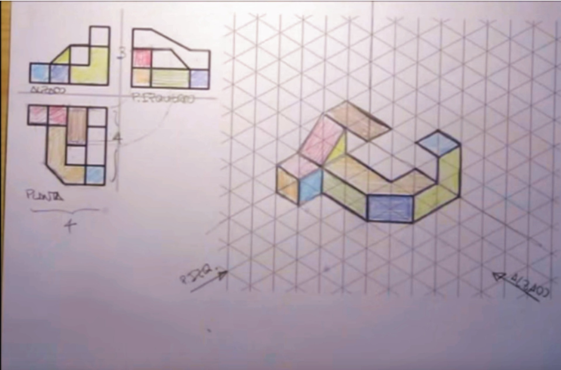 SISTEMA AXONOMÉTRICO :: Dibujo-tecnico-bachillerato